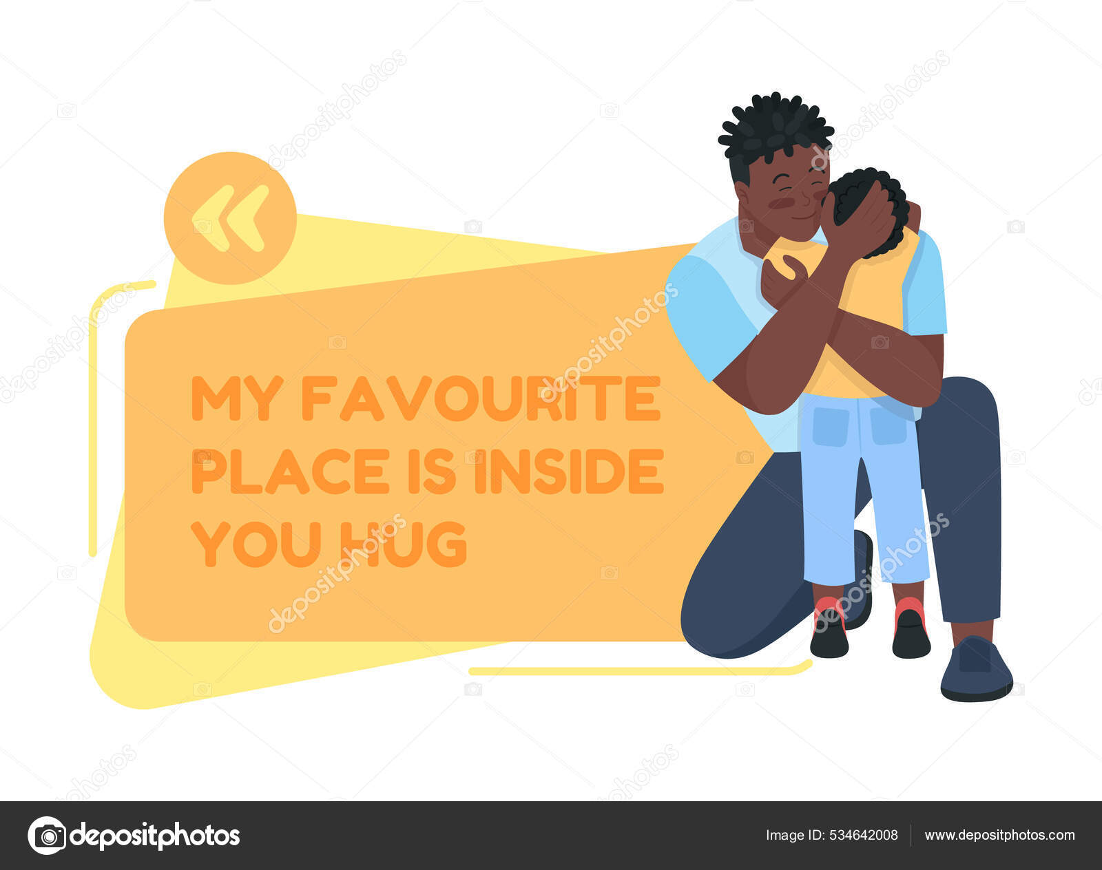Father Son Relationship Vector Quote Box Flat Characters Favourite ...