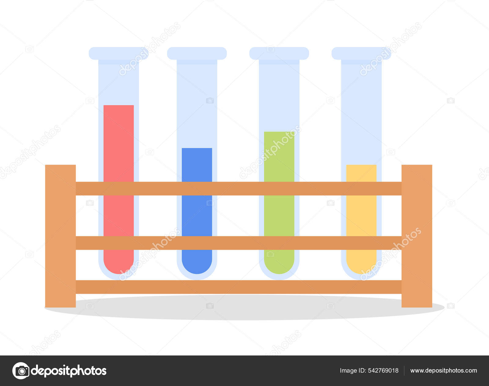 Chemical Tubes Holder Semi Flat Color Vector Item Realistic Object ...