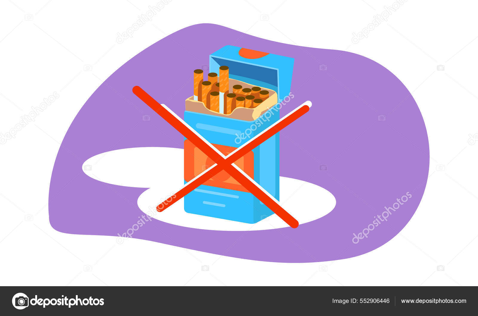 Smoking Cessation Vector Isolated Illustration Quit Smoking Flat ...