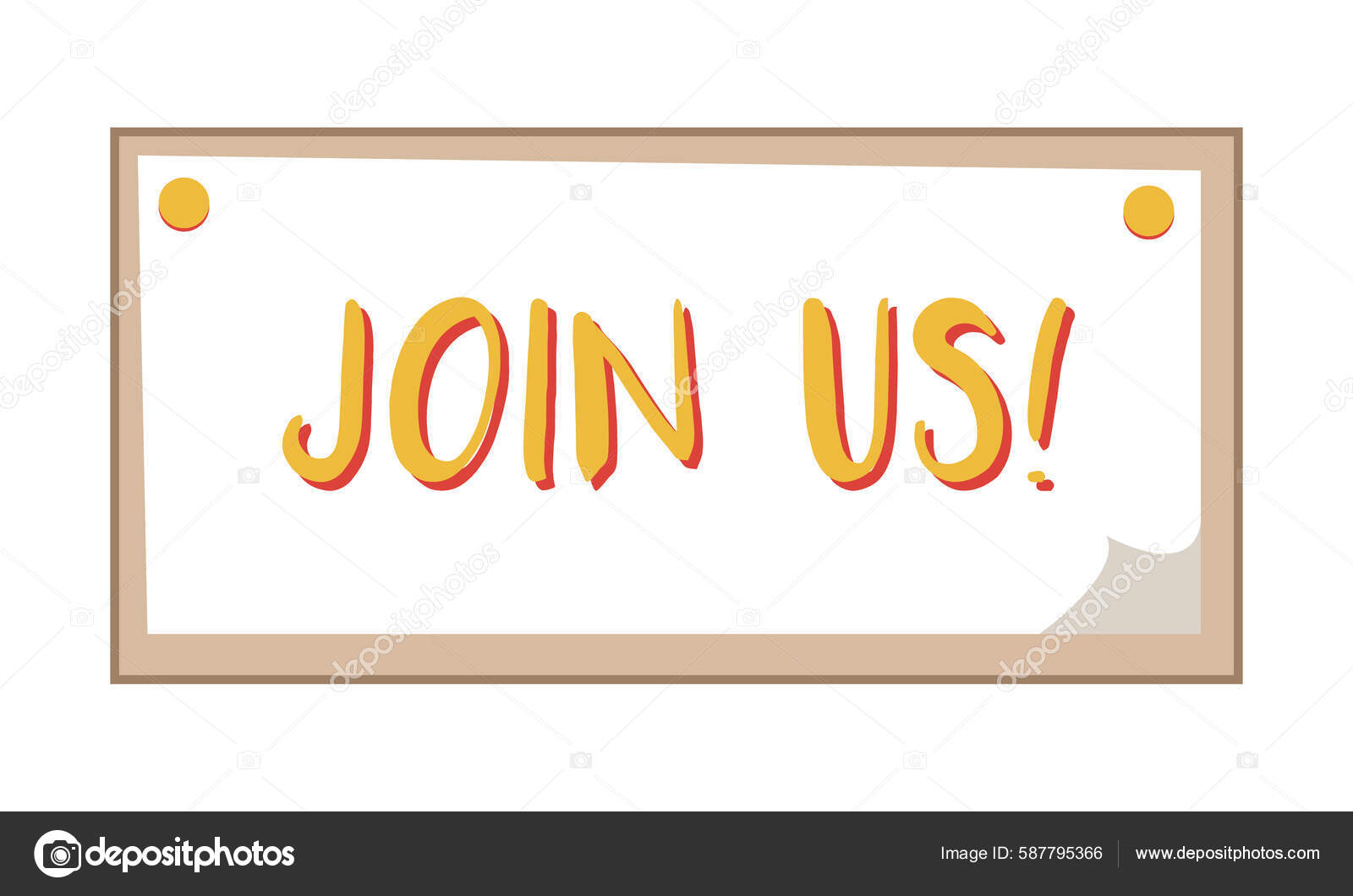 Join Badge Semi Flat Color Vector Element Full Sized Decor Stock Vector ...