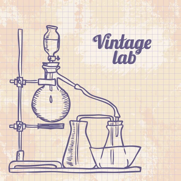 Vintage laboratory background Vector Art Stock Images | Depositphotos