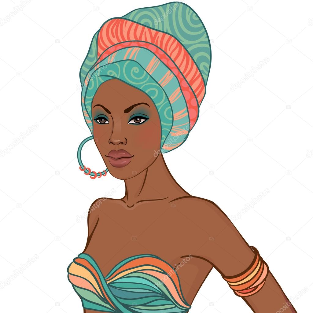 African Woman With Earring Stock Vector By ©vgorbash 37518101