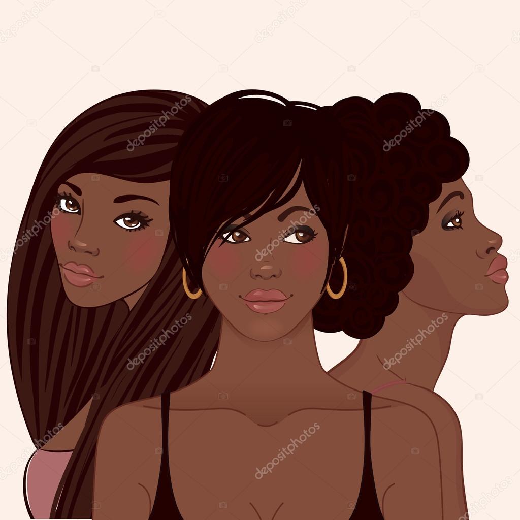 Young African American Woman — Stock Vector © Vgorbash 37518123