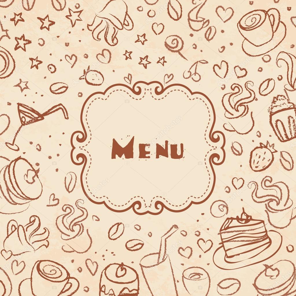 Menú restaurante doodle fondo Vector de stock #37519733 de ©vgorbash