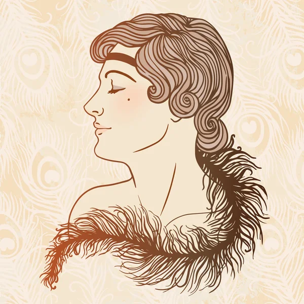 Flapper girl: Retro party invitation design. Stock Vector Image by ©vgorbash #37528599