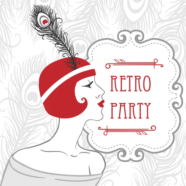 Flapper girl: Retro party invitation Stock Vector Image by ©vgorbash ...