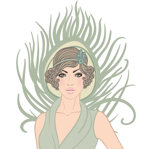 Flapper girl: Retro party invitation design. Stock Vector Image by ©vgorbash #37528599