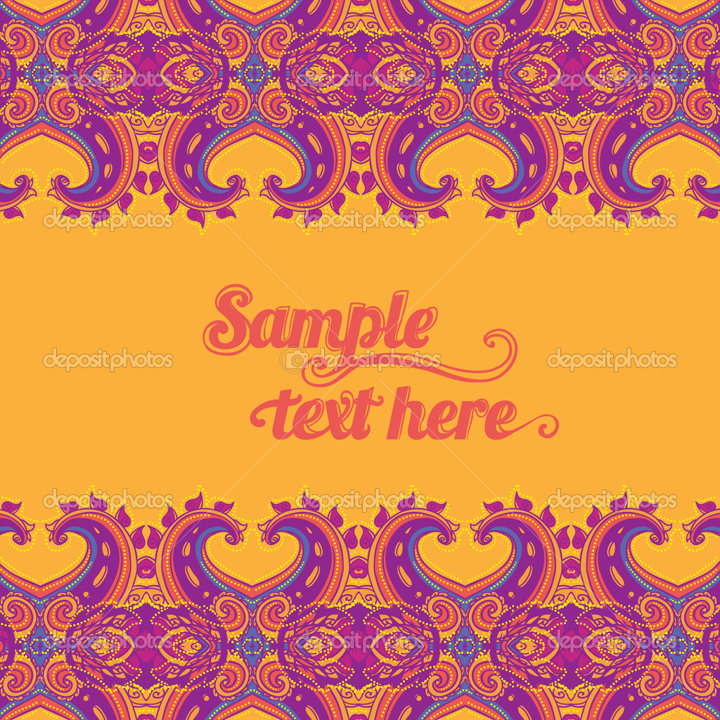 Floral paisley frame Stock Vector Image by ©vgorbash #37521185