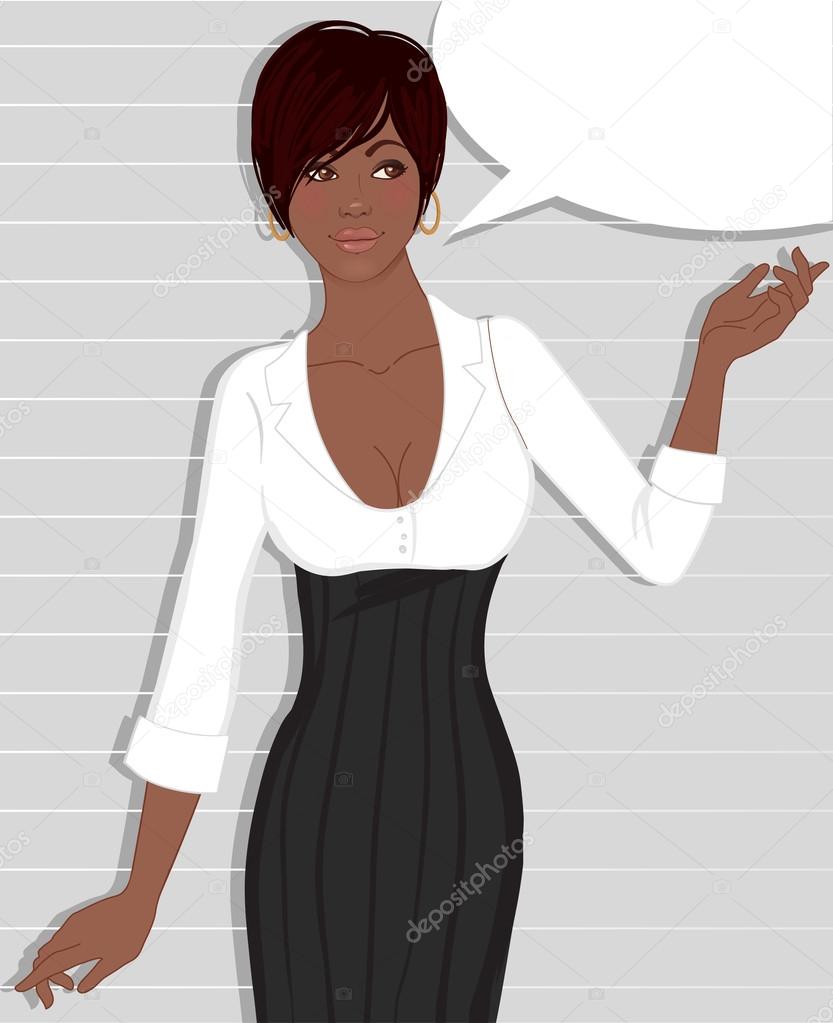 Mujer De Negocios Afroamericana Vector Gráfico Vectorial © Vgorbash