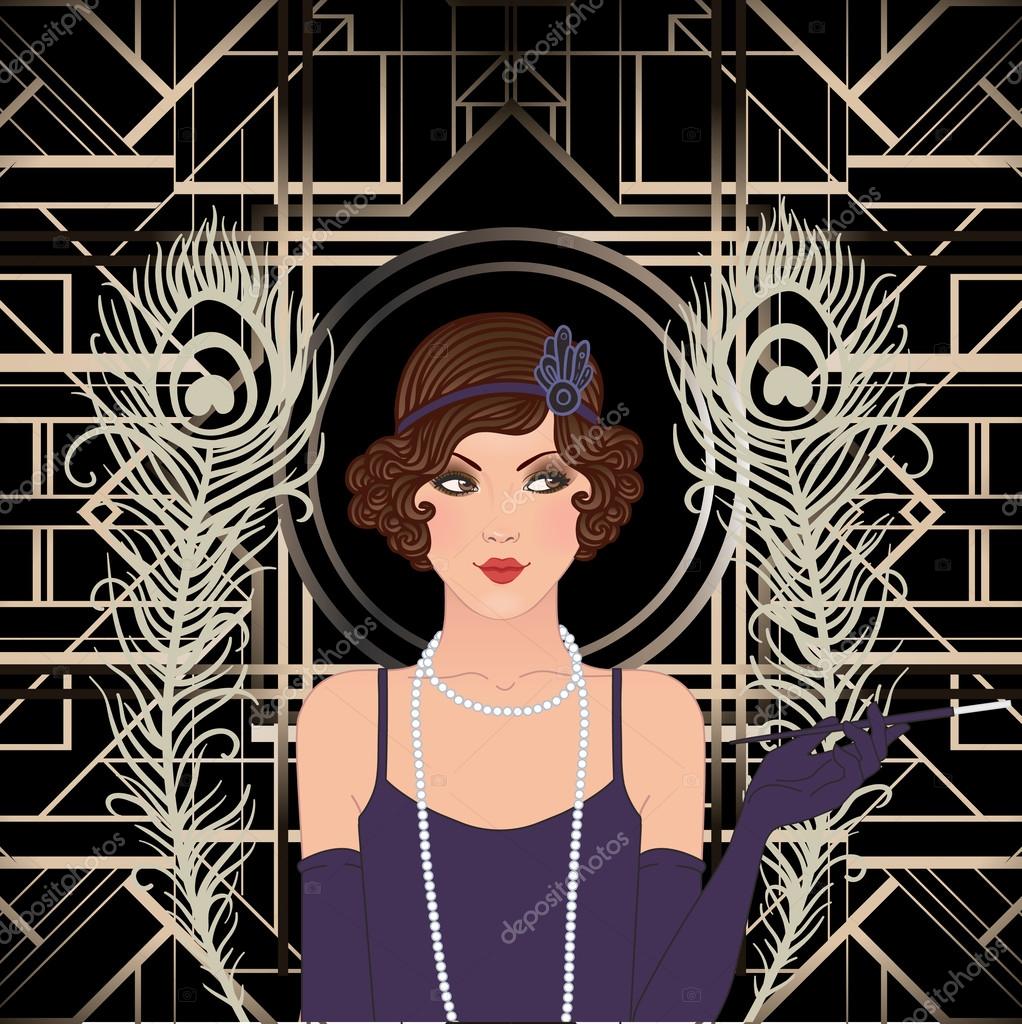 Flapper Girl — Stock Vector © Vgorbash 37528517