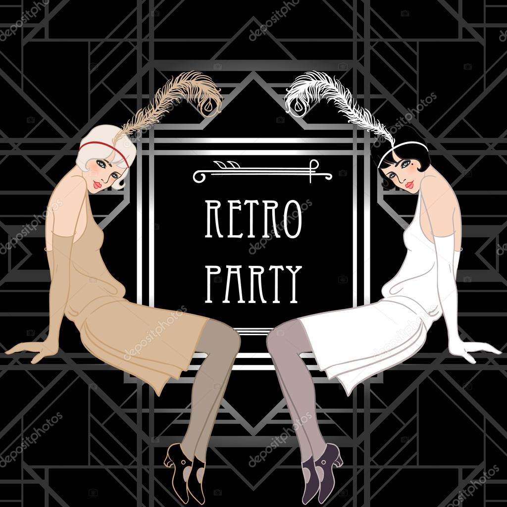 Flapper girl — Stock Vector © vgorbash #37530173