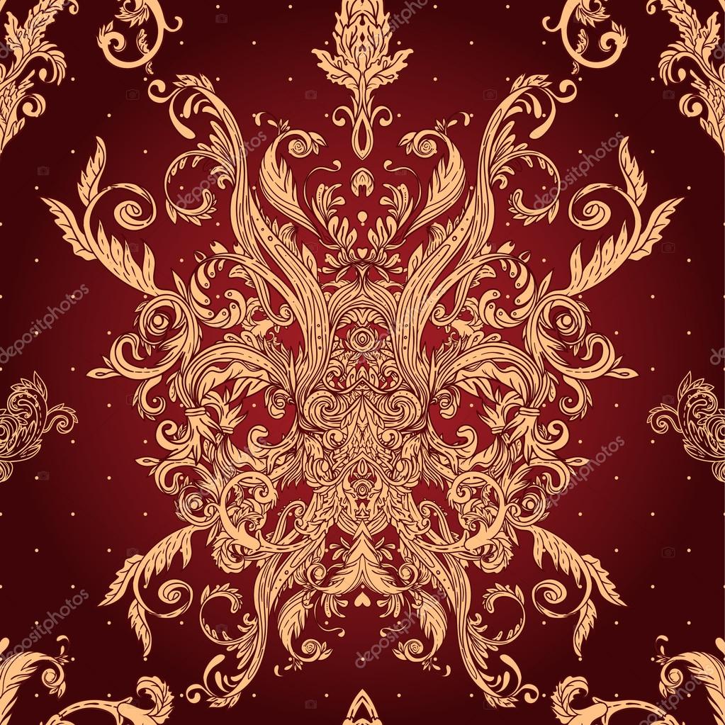 Fond vintage motif baroque orné image vectorielle par vgorbash ...