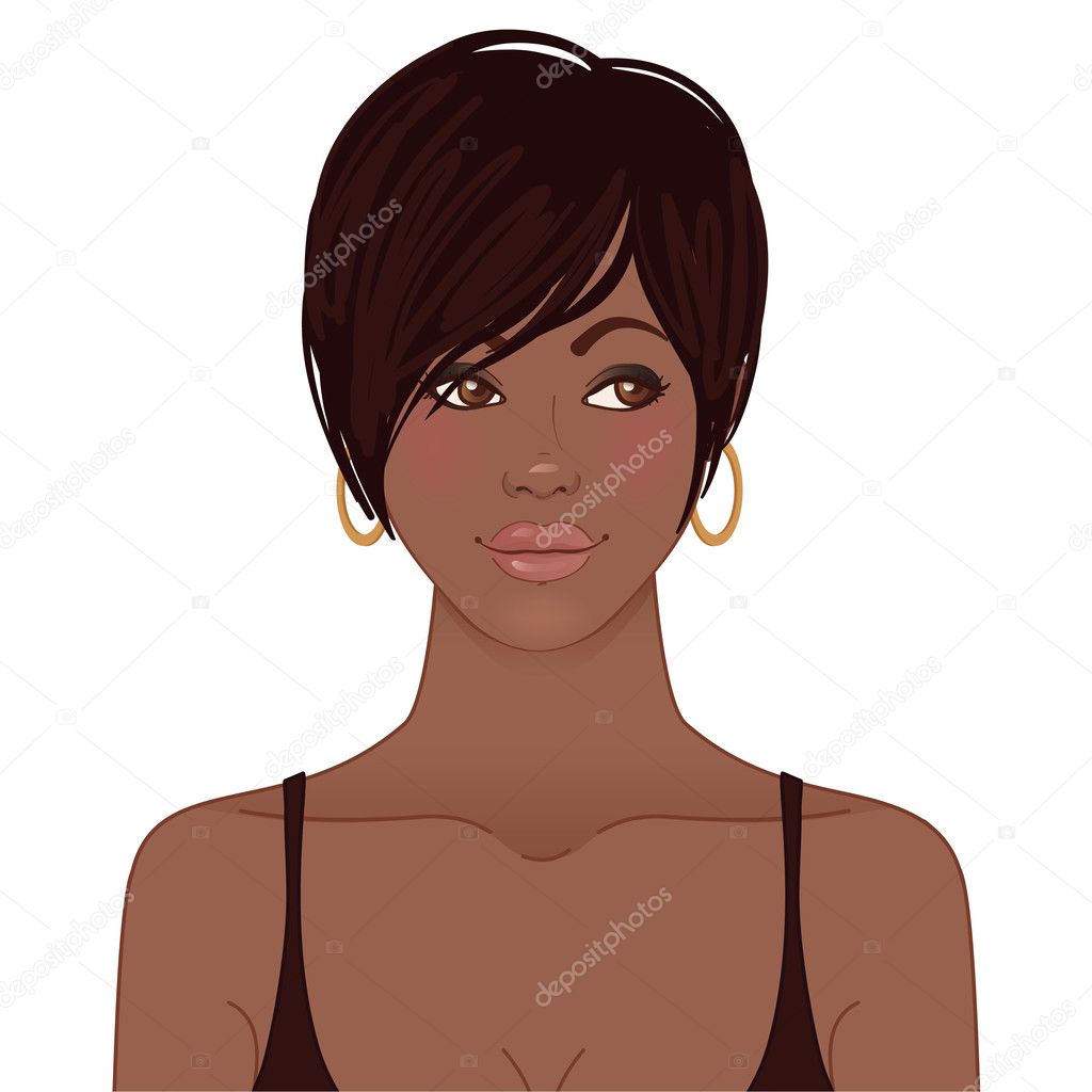 Young African American Woman — Stock Vector © Vgorbash 37536209