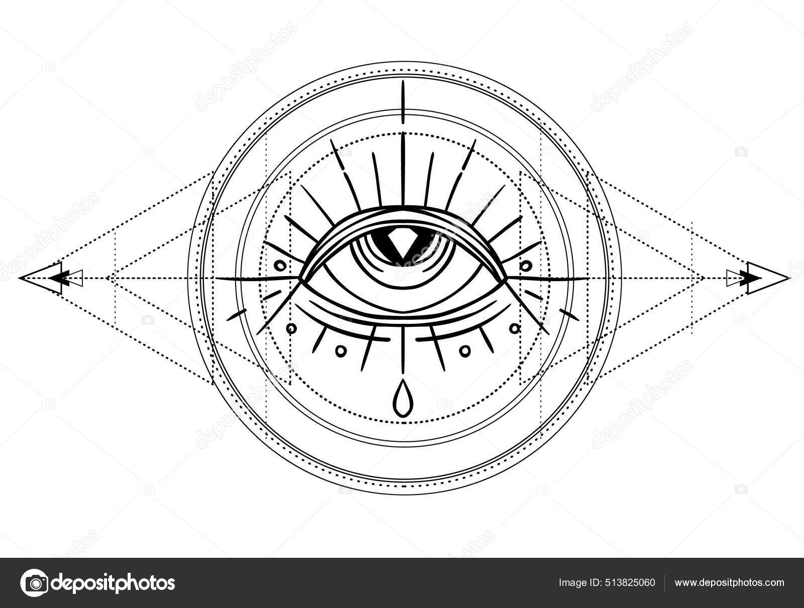 Alle Ser øye Symbol Tatovering