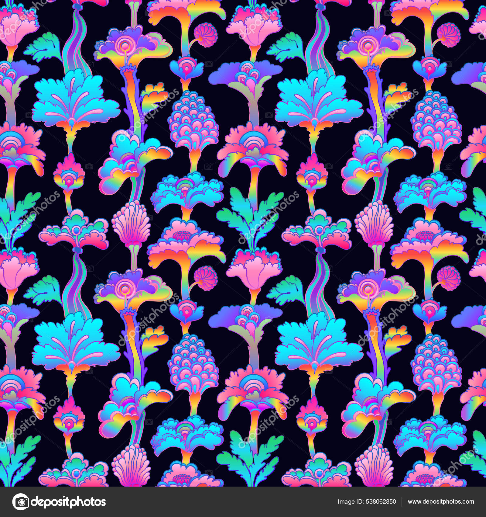 60s Psychedelic Flowers