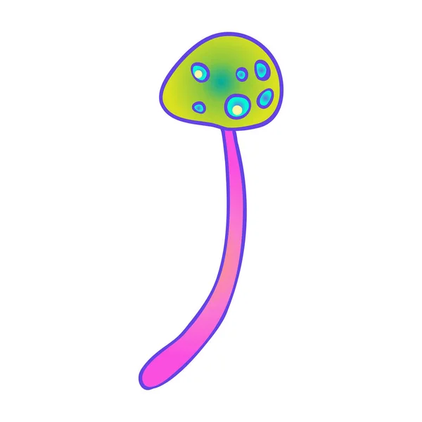 Magic Mushrooms Psychedelic Hallucination Gradient Colorful Vector ...