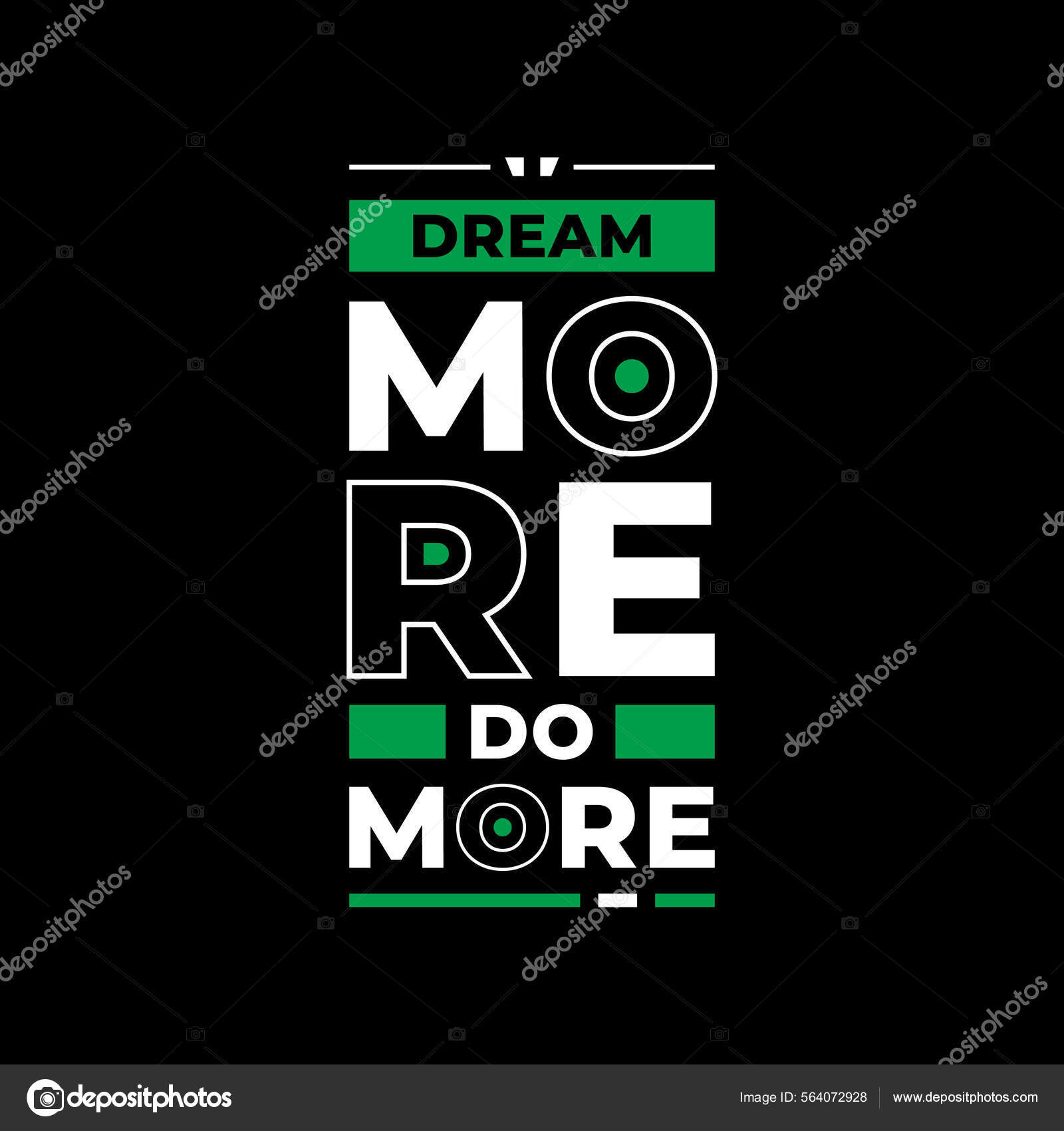 Dream More More Modern Inspirational Typography Lettering Quotes — Foto ...