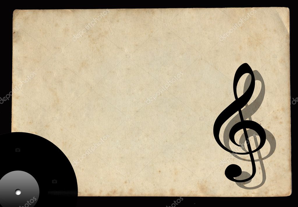 Vintage musical background with vinyl — Stock Photo © lachris77 #46461649