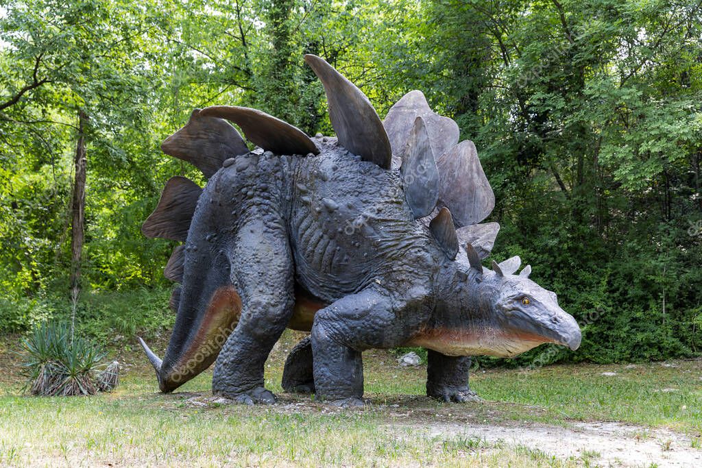 BUSSOLENGO, ITALY, 2019 July 20: lifesize reconstruction of a giant ...