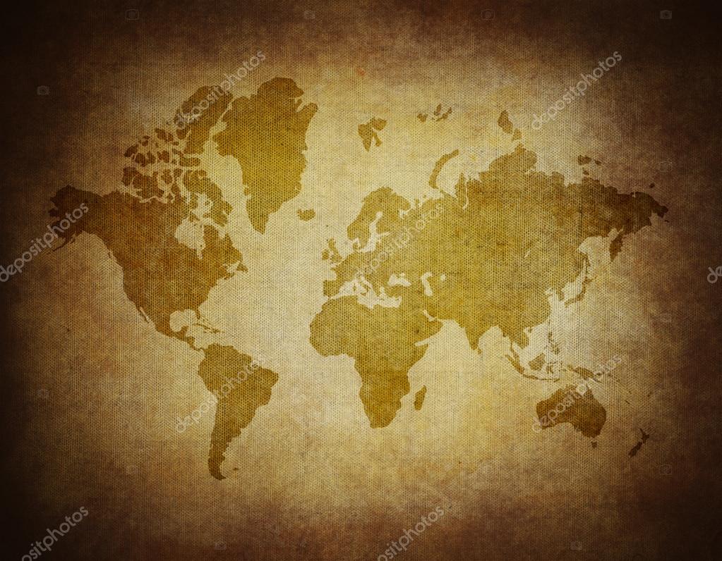 Map world on paper background Style Grunge Stock Illustration by ...