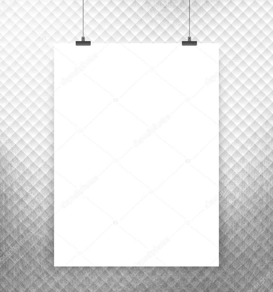 White poster on a wall — Stock Photo © HorenkO #46432057