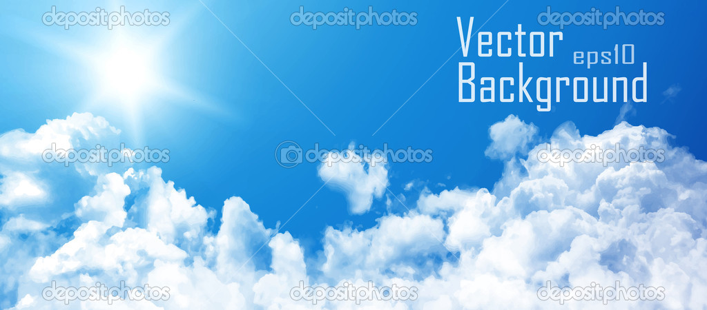 Cielo vectorial. Cielo con nubes . Vector de stock por ©HorenkO 46647729