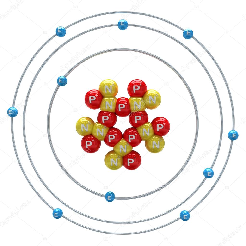 Neon atom on a white background — Stock Photo © generalfmv #37900787