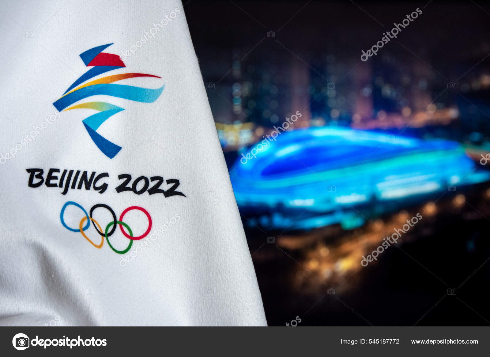 Beijing China January 2022 Background Winter Olympic Game Beijing 2022 ...