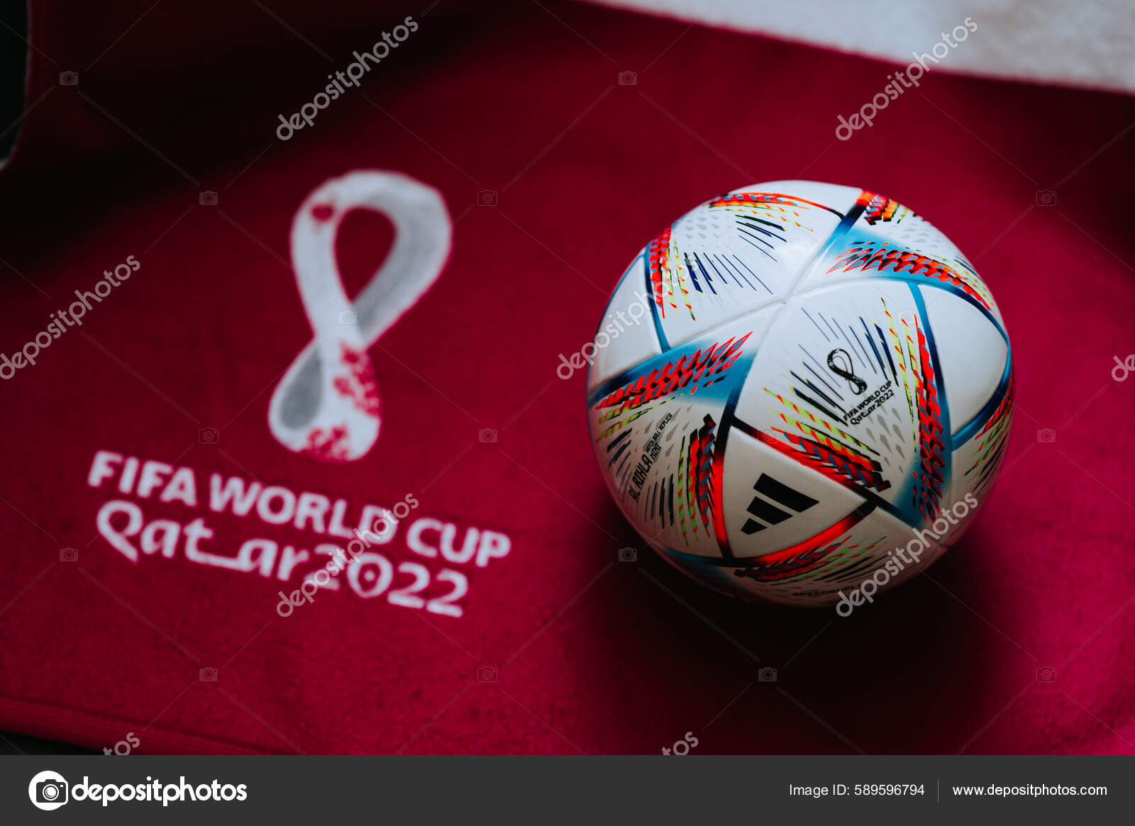 Qatar Doha July 2022 Official Adidas World Cup Football Ball — Stock ...