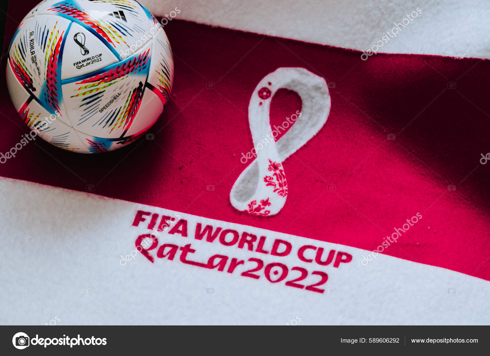 Qatar Doha July 2022 Official Adidas World Cup Football Ball — Stock ...