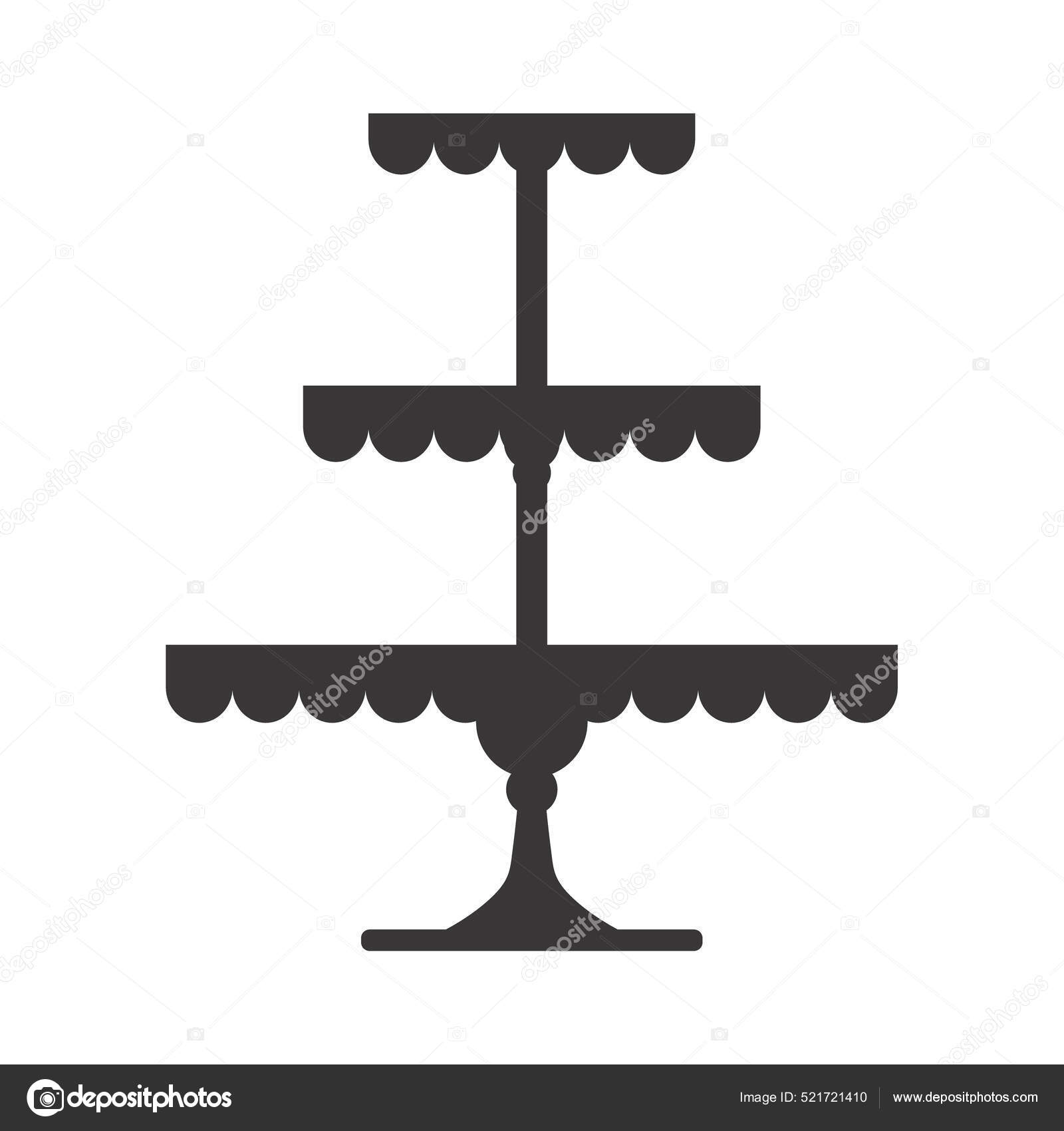 Dessert Tray Clipart Black And White