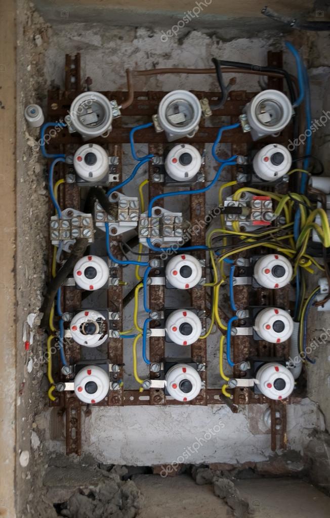 Old fuse box — Stock Photo © Funkenschlag #40602961