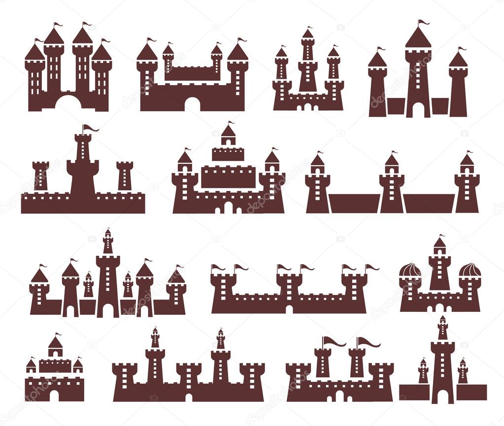 Castle vector set Stock Vector Image by ©chanitar #38370565