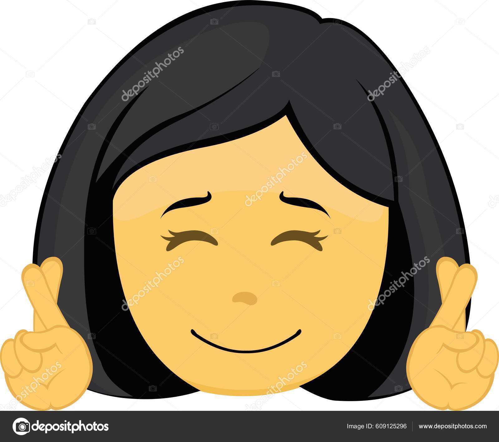 Ilustración Emoji Vectorial Una Mujer Dibujos Animados Amarillos ...