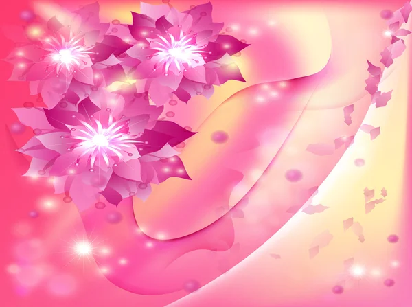 Beautiful abstract background with flowers Stock Vector by ...