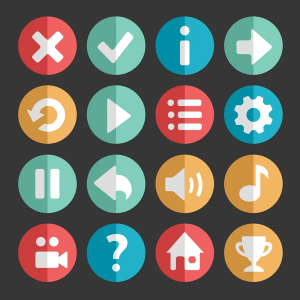 Flat and round game icons Stock Vector Image by ©game_gfx #38238265