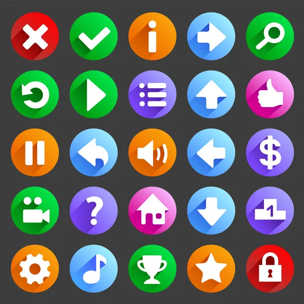 Flat game icons 8 Stock Vector Image by ©game_gfx #42423831