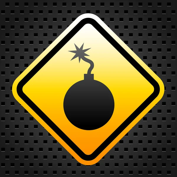 Vector bomb warning sign Vector Art Stock Images | Depositphotos