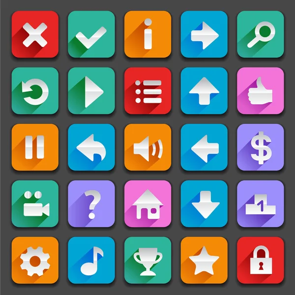 Flat game icons 8 Stock Vector Image by ©game_gfx #42423831