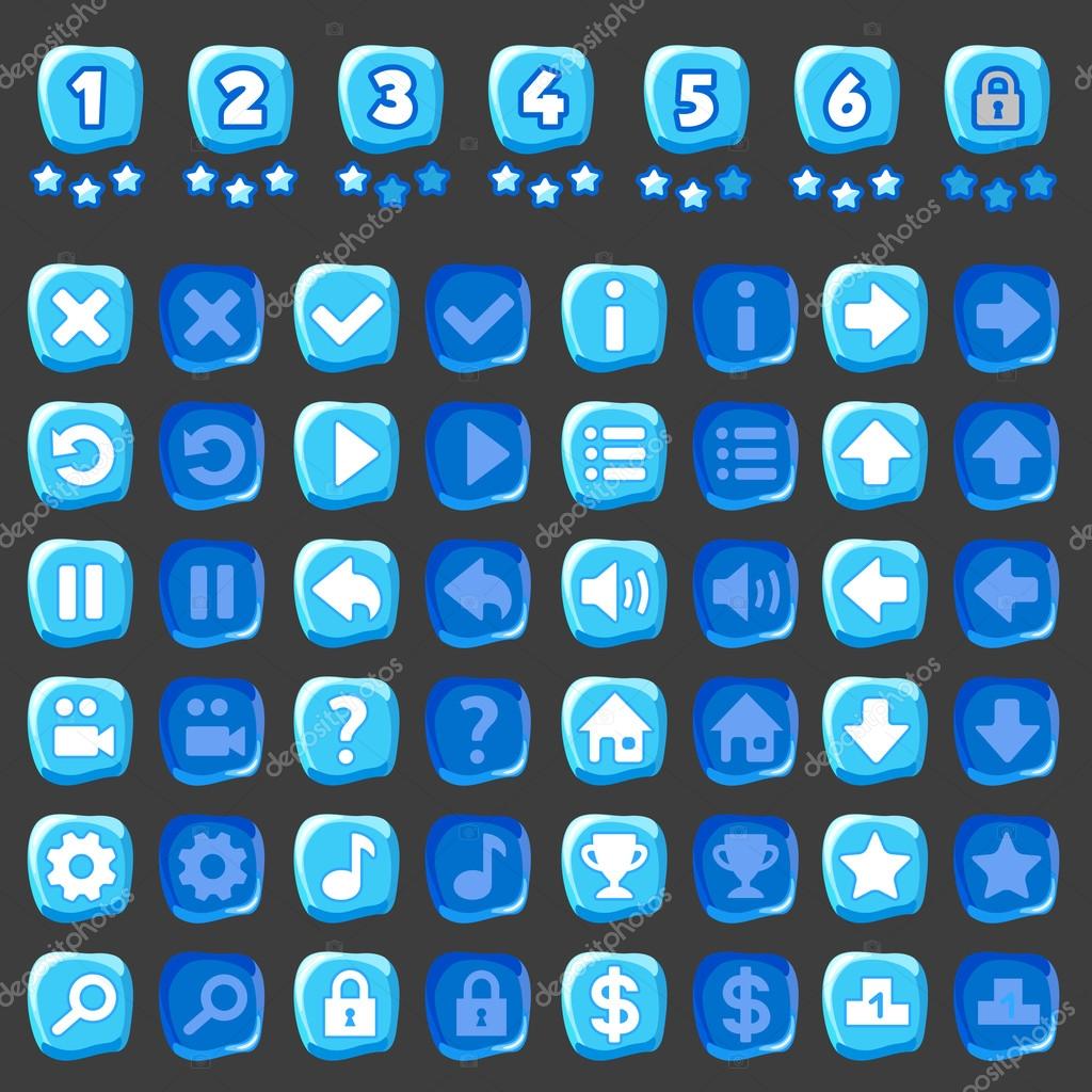 Ice game and levels buttons Stock Vector Image by ©game_gfx #48277425