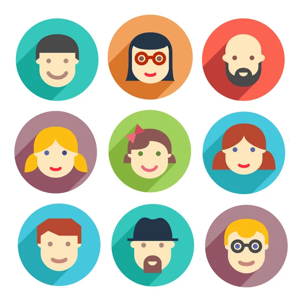 Flat avatar icons, faces, people icons Stock Vector Image by ©game_gfx ...