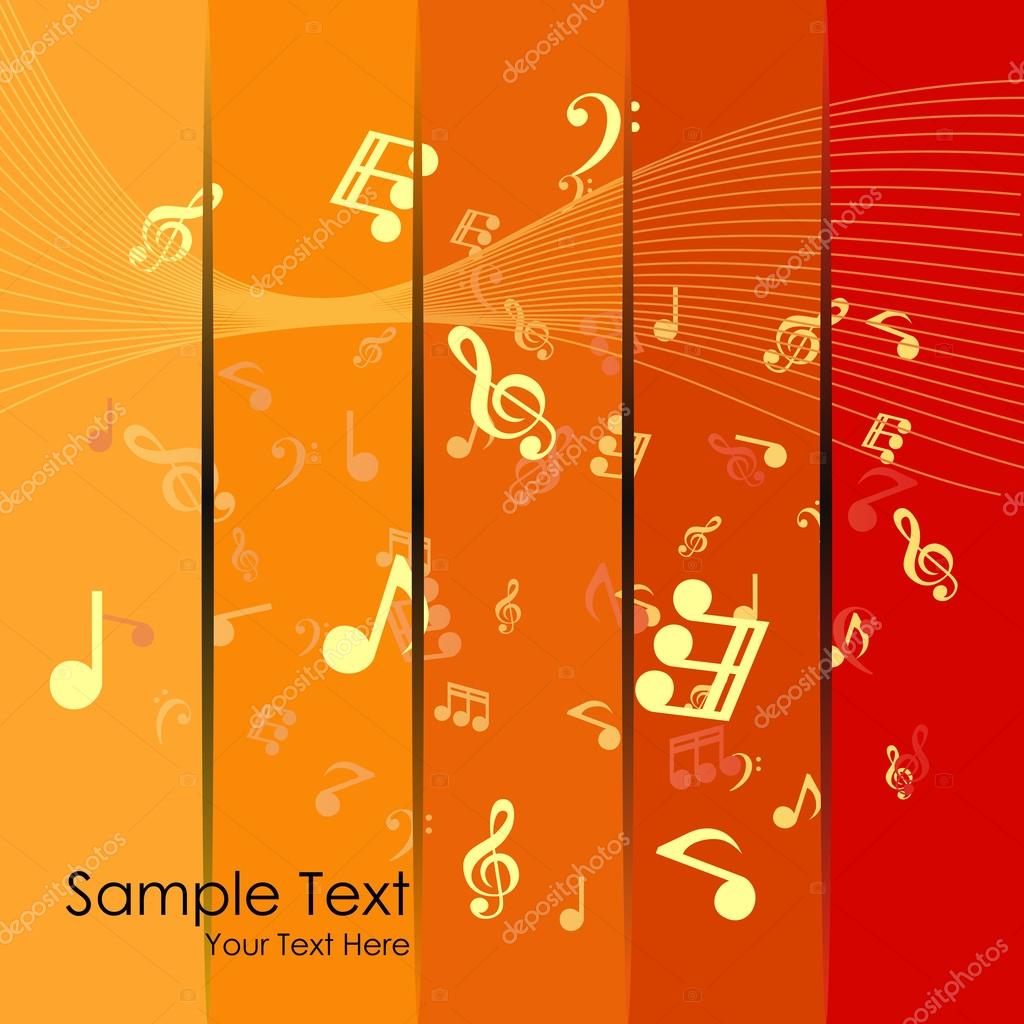 Colorful music notes with wave graphic layout vector background Stock ...