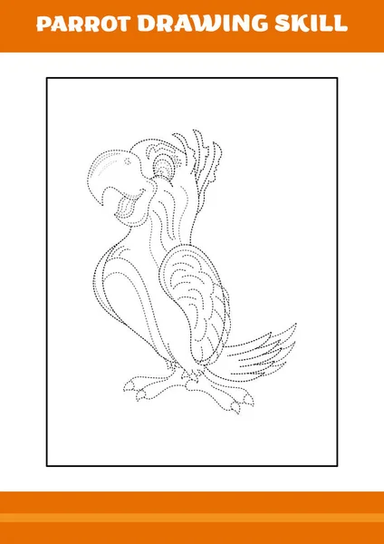 Parrot Drawing Skill Kids Line Art Design Kids Printable Coloring ...