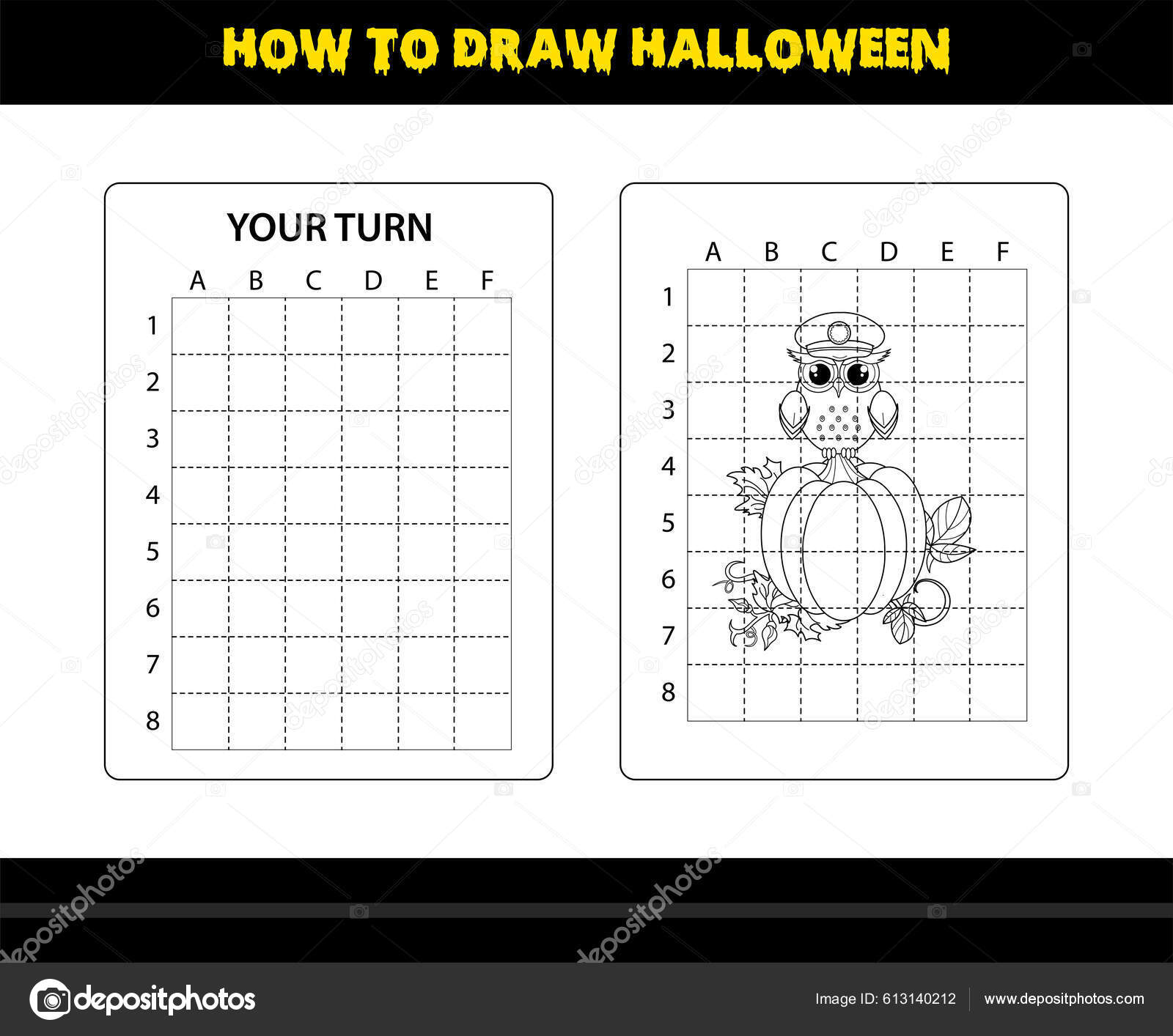 Hur Man Ritar Halloween För Barn Halloween Teckning Skicklighet Färg ...