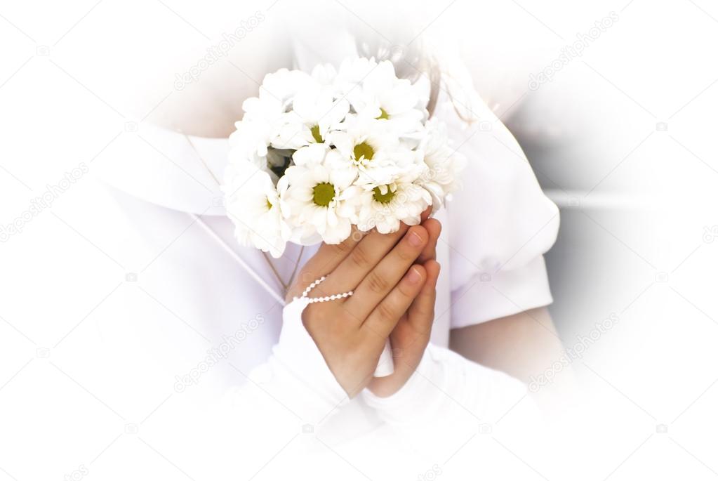 First communion flowers | First Communion flowers — Stock Photo ...