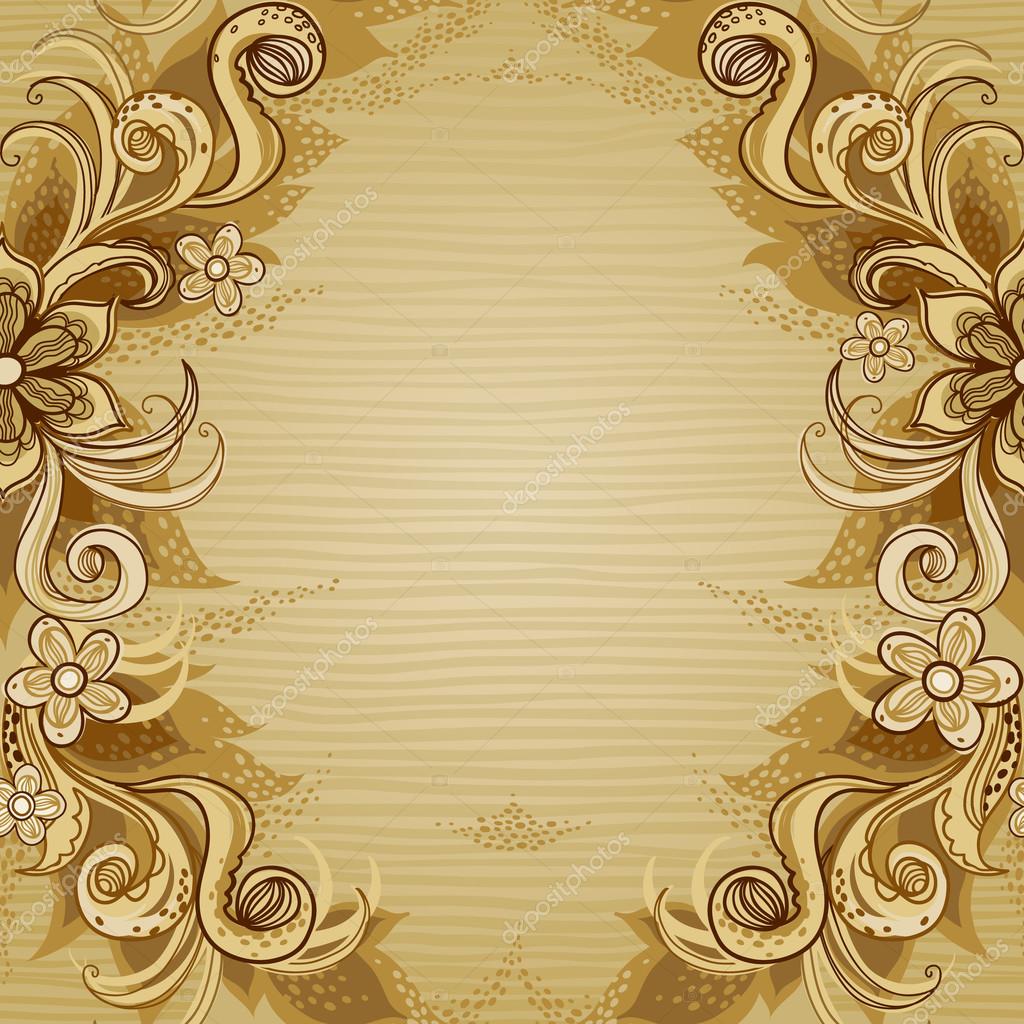 Floral vector border in old style ⬇ Vector Image by © AnnaPoguliaeva ...