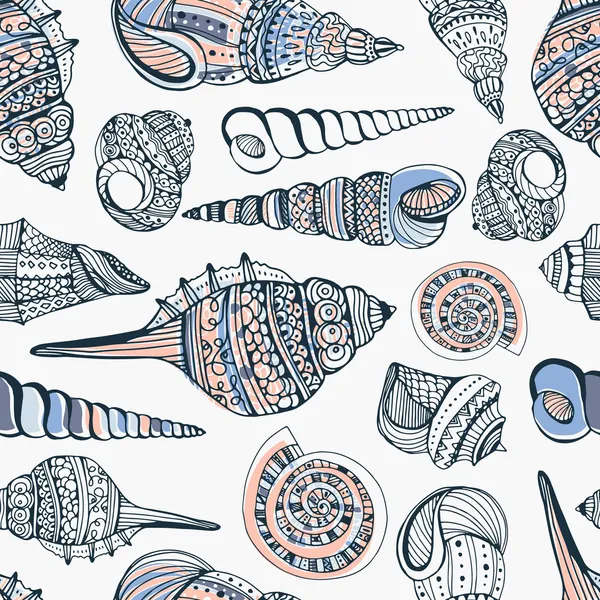 Seashell pattern Vector Art Stock Images | Depositphotos