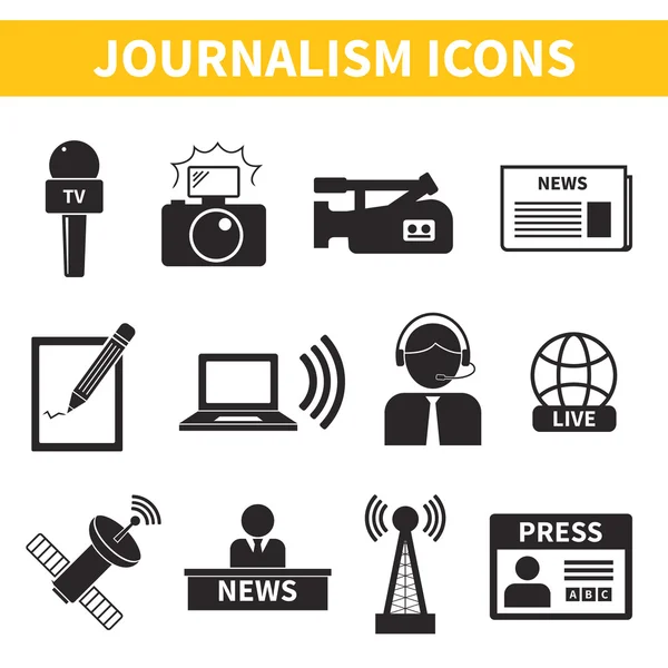 Iconos periodismo imágenes de stock de arte vectorial | Depositphotos