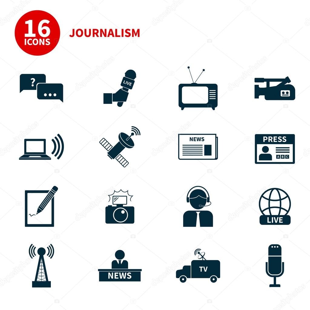 Ensemble d'icônes du journalisme image vectorielle par Favetelinguis199 ...