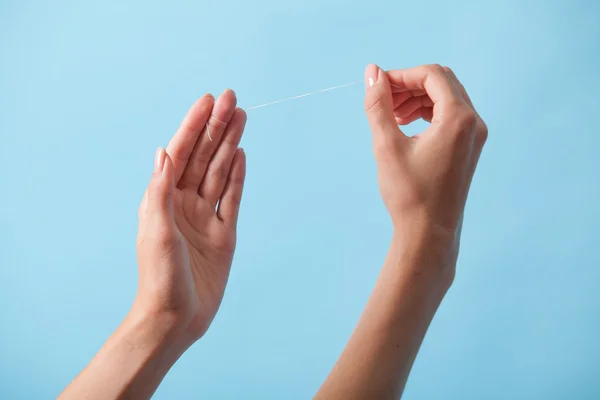 Teeth cleaning thread — Stock Photo © serdiukov #39380611